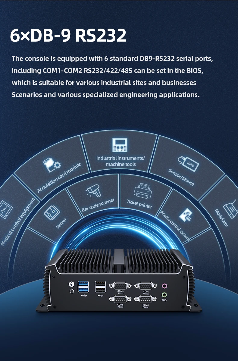 Mini Pc Fanless Rs232 Rs485 Com 11th Gen I5 1135g7 Industrial Desktop Fanless Computer Pc - Buy ...