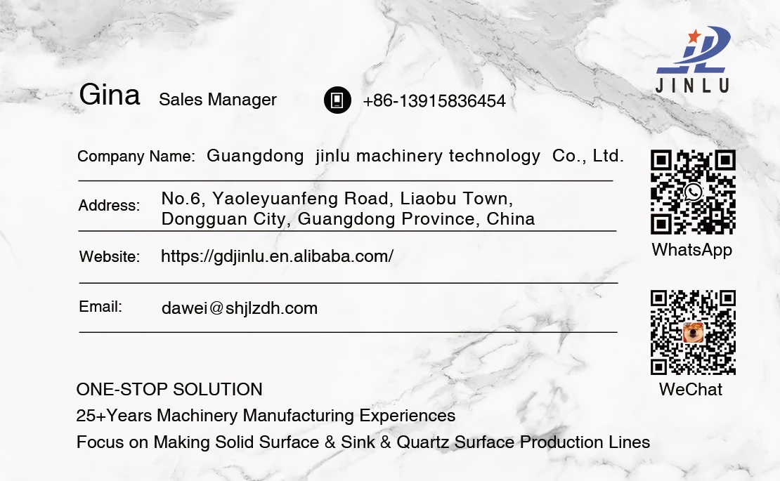 Jinlu Acrylic Resin Basin Sink Production Line,Quartz Sink Making ...