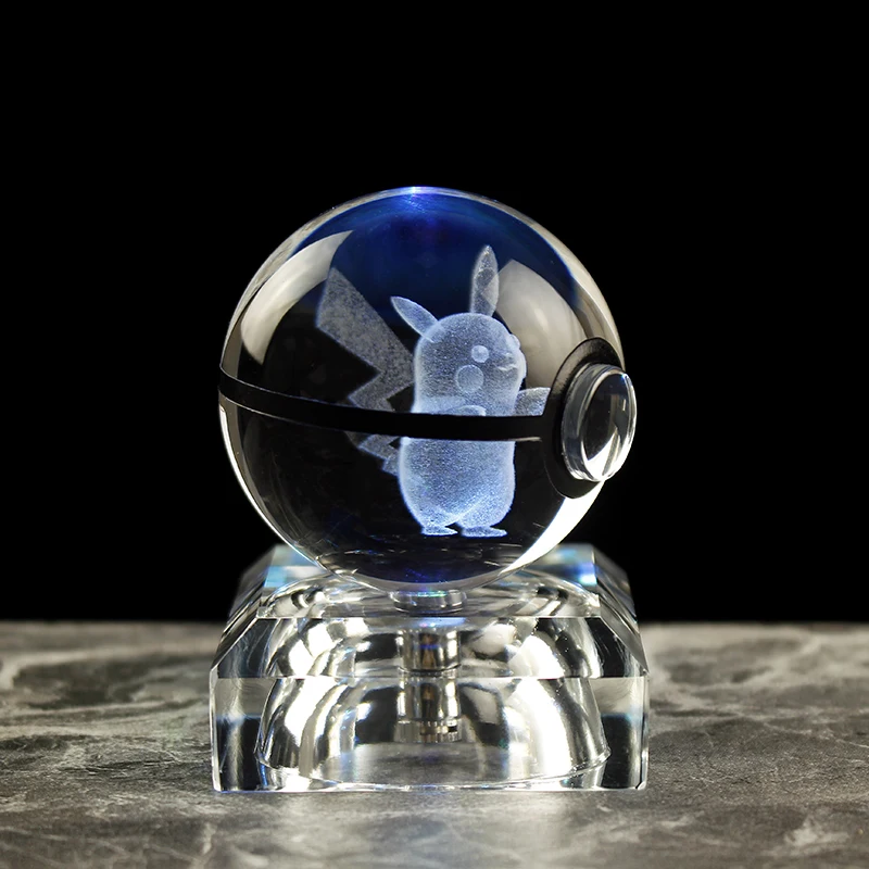 Glowing Pokeball - K9 Pokemon Crystal 3D Gift for Christmas
