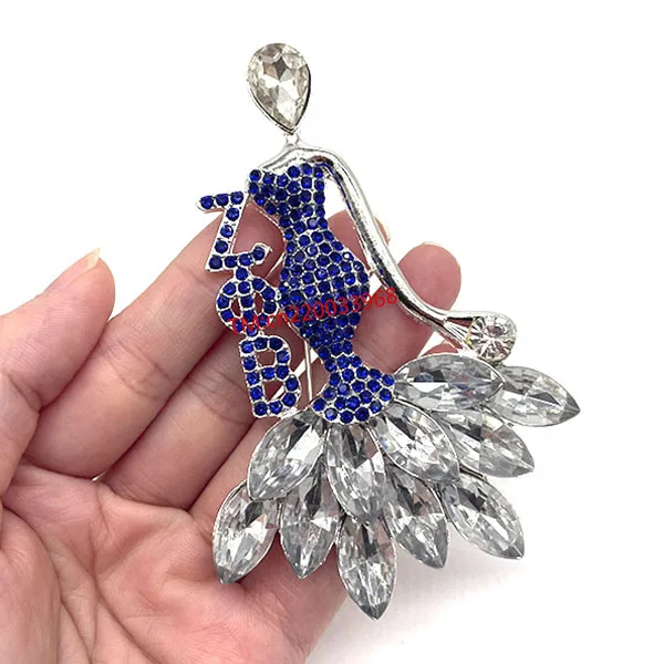 Dance Lady Rhinestone Brooch Pin Sorority &Fraternity Design Logo ...