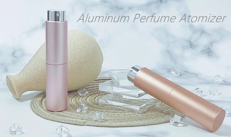 RTS Round 5ml 10ml Twist up Metal Spray Bottle - 8ml Perfume Atomizer