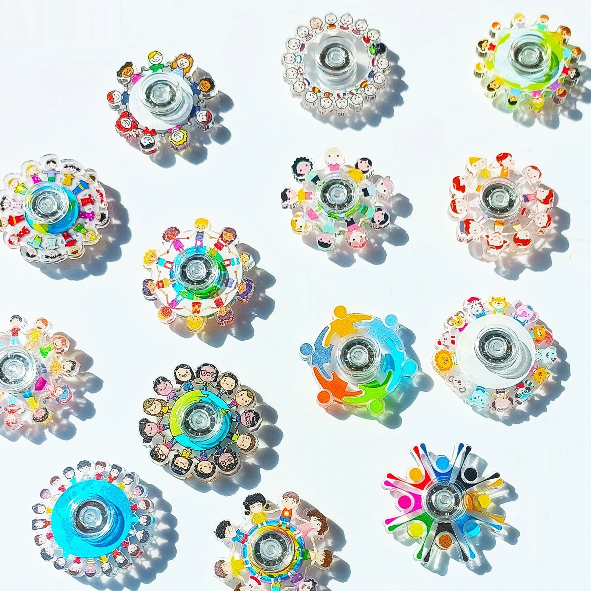 New Creative Spinning Fidget Spinner Stress Relief Toy Hand in Hand ...