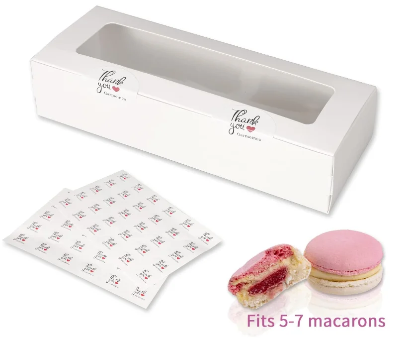 OEM ODM Brown Macaron Boxes Packaging for 5 to 7 Macarons with 60 Pcs ...