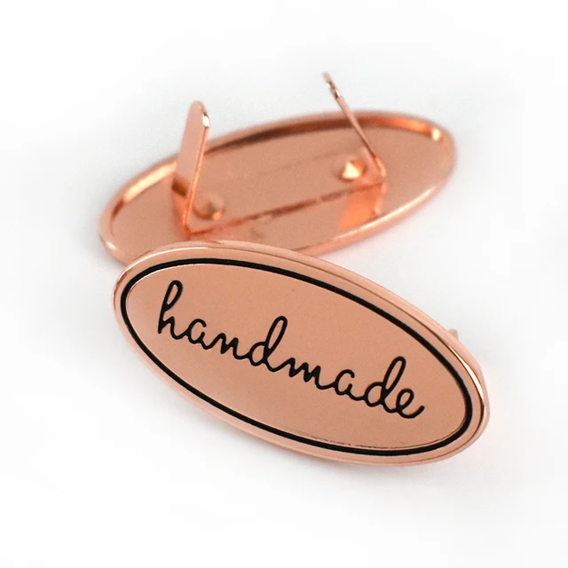 35/40mm Handmade Letters Metal Bag Label Handcraft Decorative Tags for ...