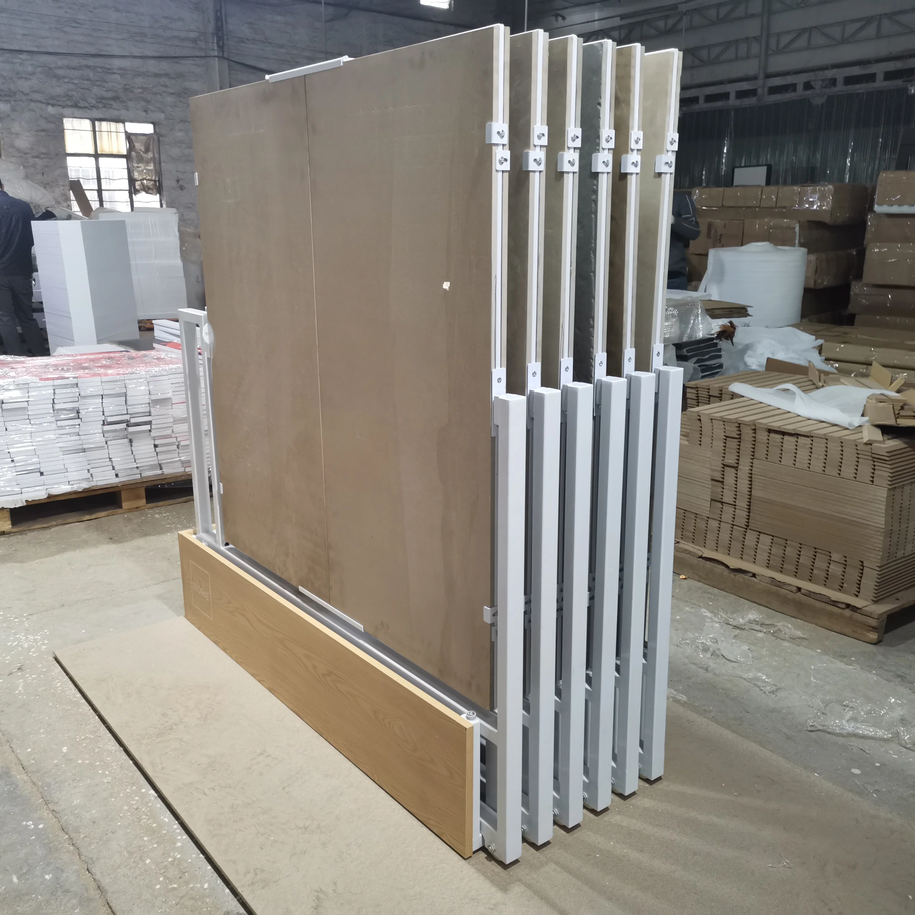 Push Pull Tiles Display Rack - Stylish & Functional Showroom Display