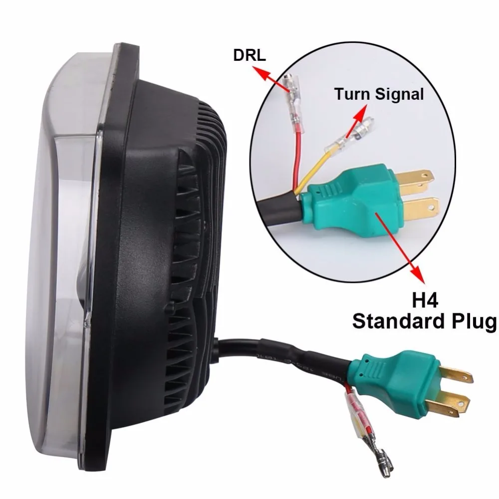 Arrow Angel Eyes Drl Turning Replaces Rectangle Driving Headiight 5x7 ...
