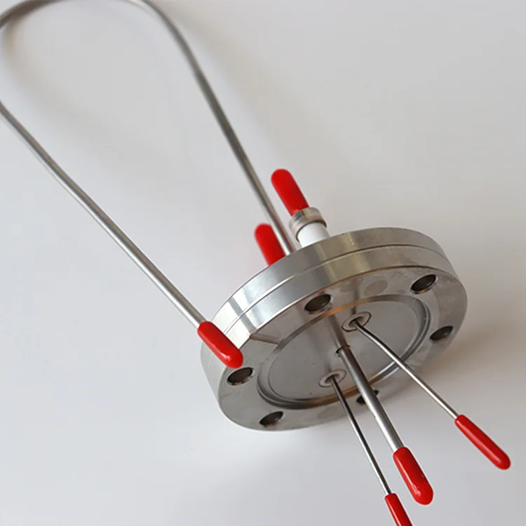 Metallized Vacuum Electrode Flanges Ceramic With 3 Pins Insulated Ultra ...