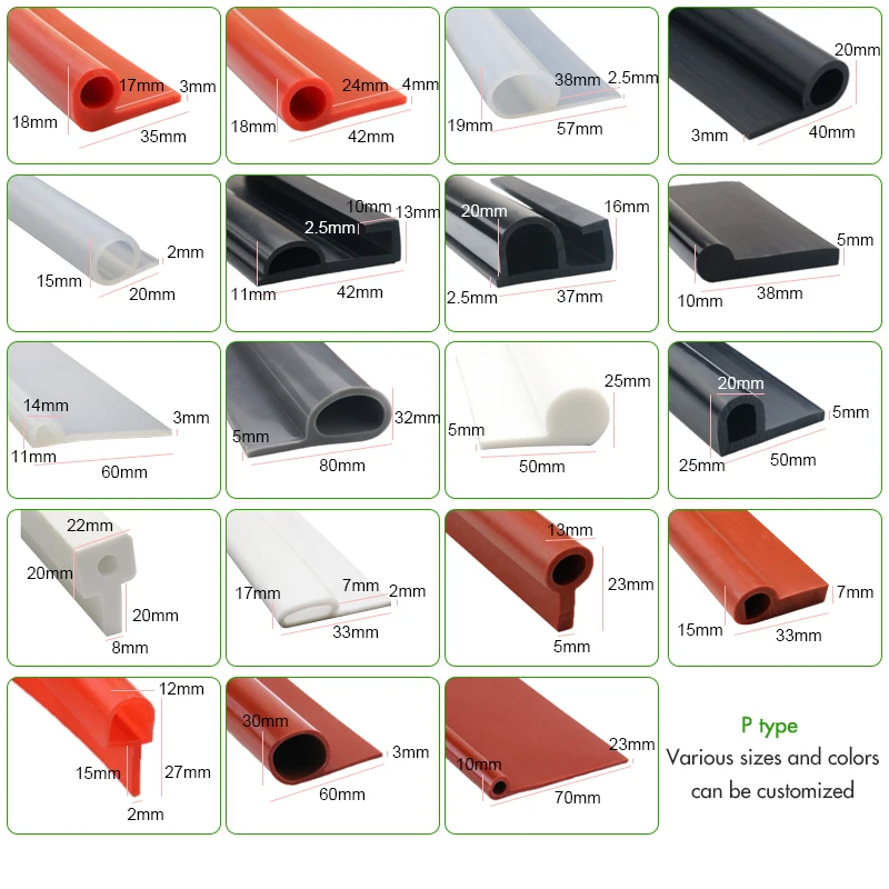 Extruded Sealing Strip Silicone Rubber Gasket for Oven Door Seals