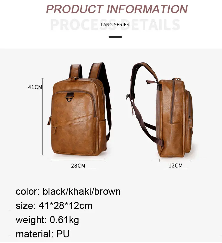 2023 Hot Selling Wholesale Leather Backpacks Vintage Smart Leather ...