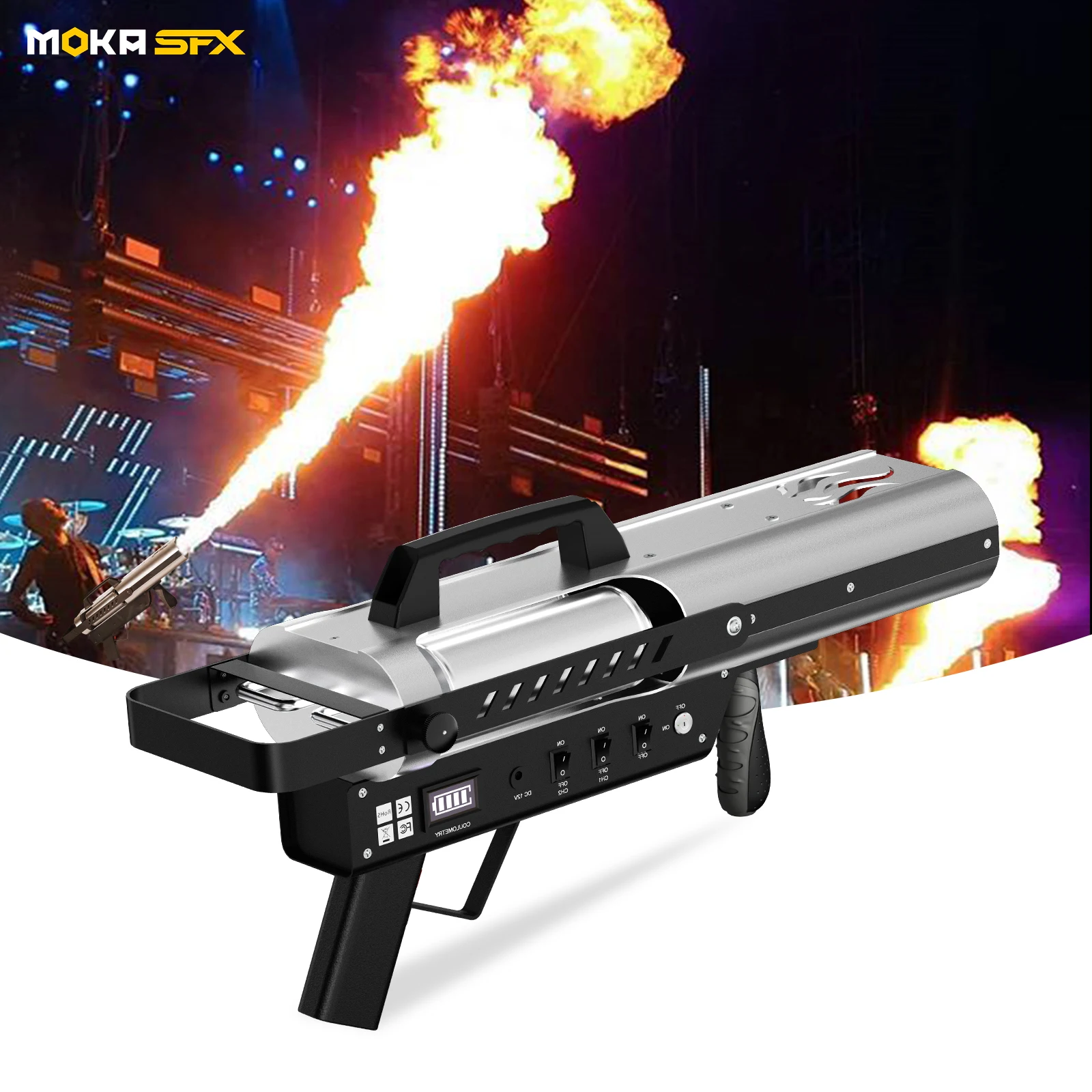 MOKA SFX 1-3M Flame Thrower Spray Gun Handheld Fire Gun Machine for ...