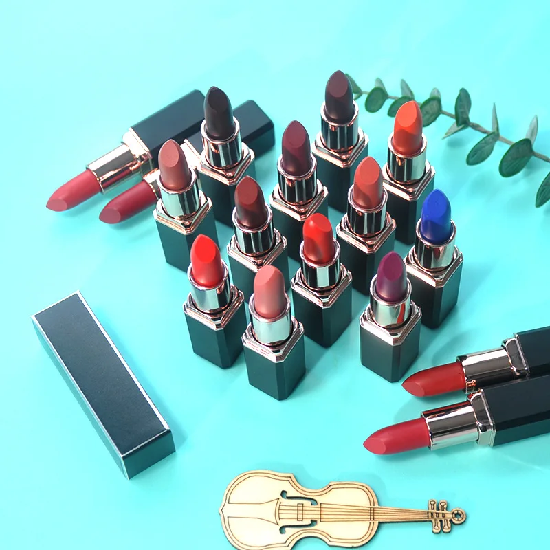 Oem Wholesale Private Label Vegan Makeup Nude Lipstick 16 Colors Matte