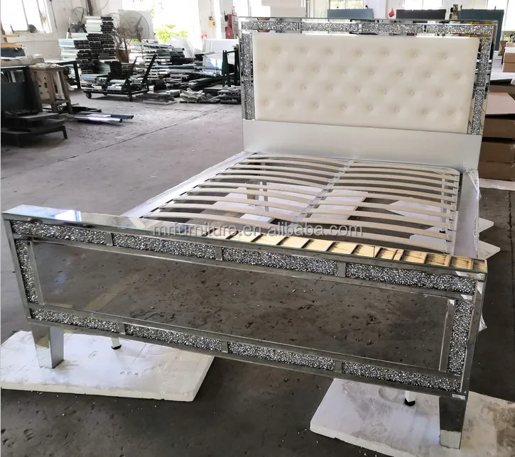 Modern Luxury Bedroom Furniture - Sparkly Crushed Diamond Bed Frame