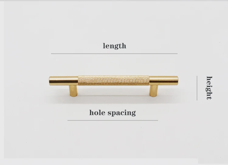 Knurled Extended Round Rod Modern Simple Style Furniture Door Handle ...