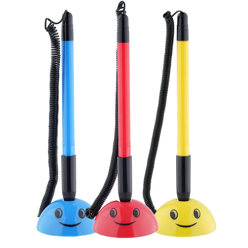 promotional desk pen plastic counter table pen fixable desk top ...
