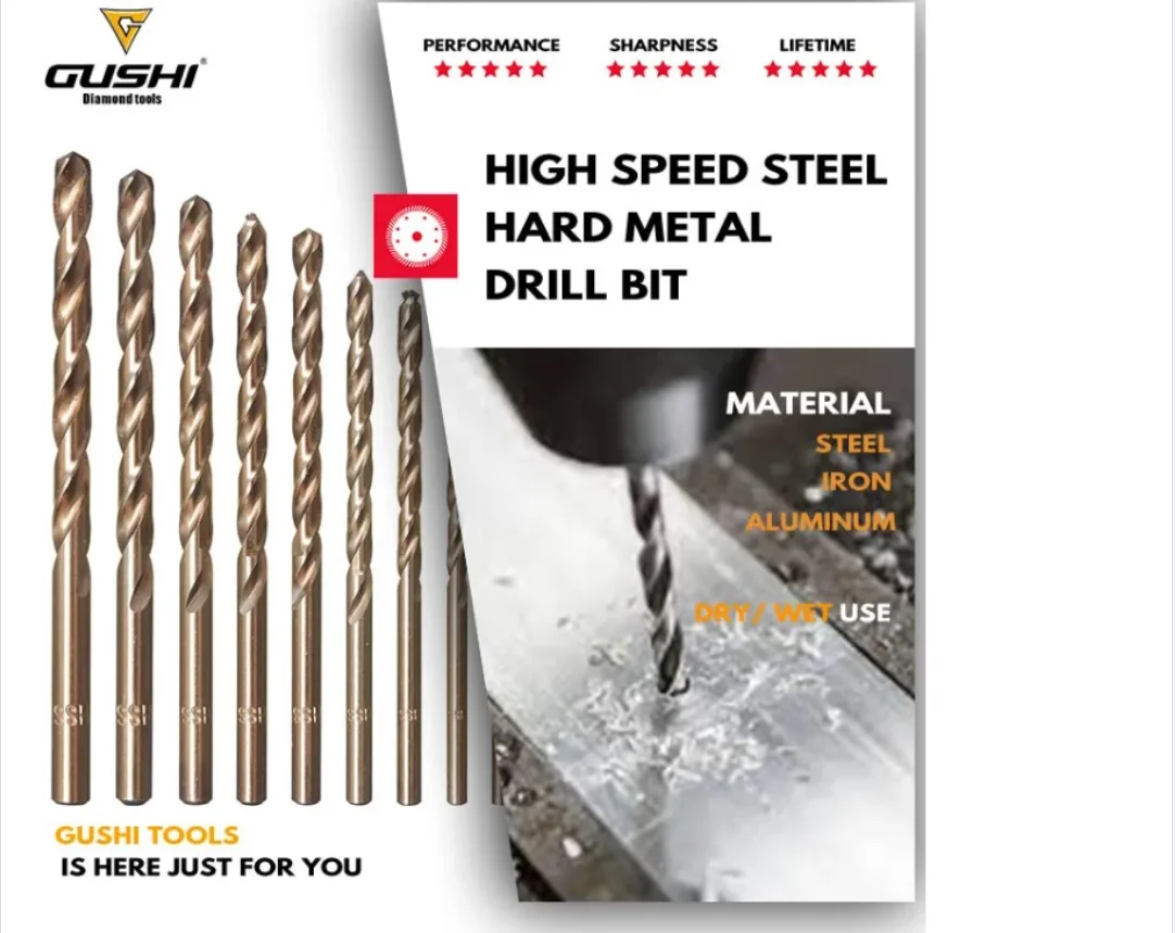 Hot Sale Good Quality High Carbon Steel Hss Steel Long Drill Bits Set ...