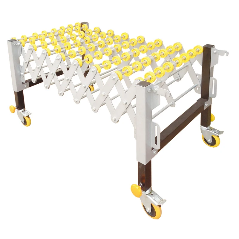 Portable Roller Conveyor Flexible Roller Table Conveyor Heavy Duty ...
