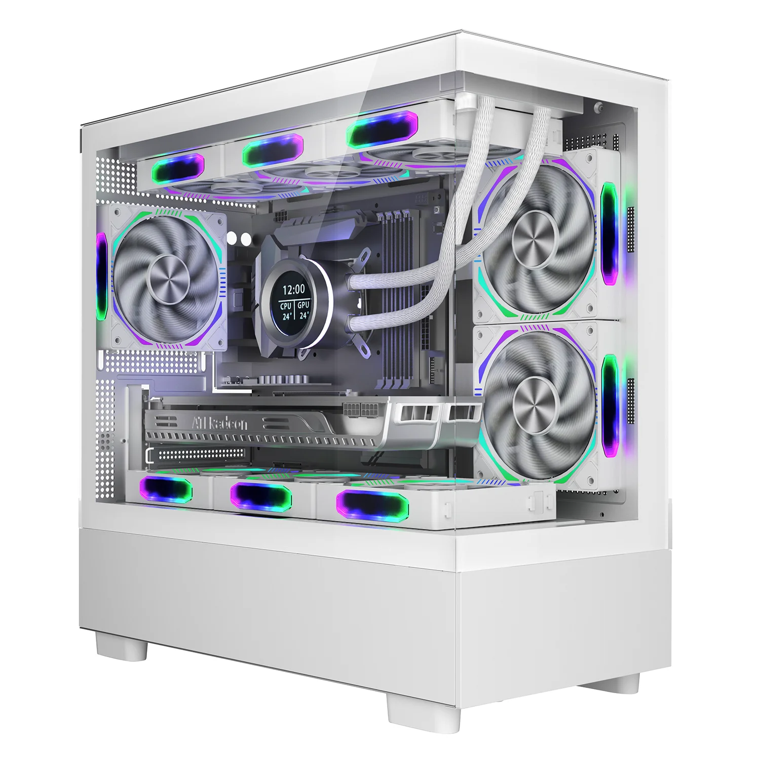 Oem Custom Mini Itx Micro Atx Computer Case Dual Tempered Glass Panel ...