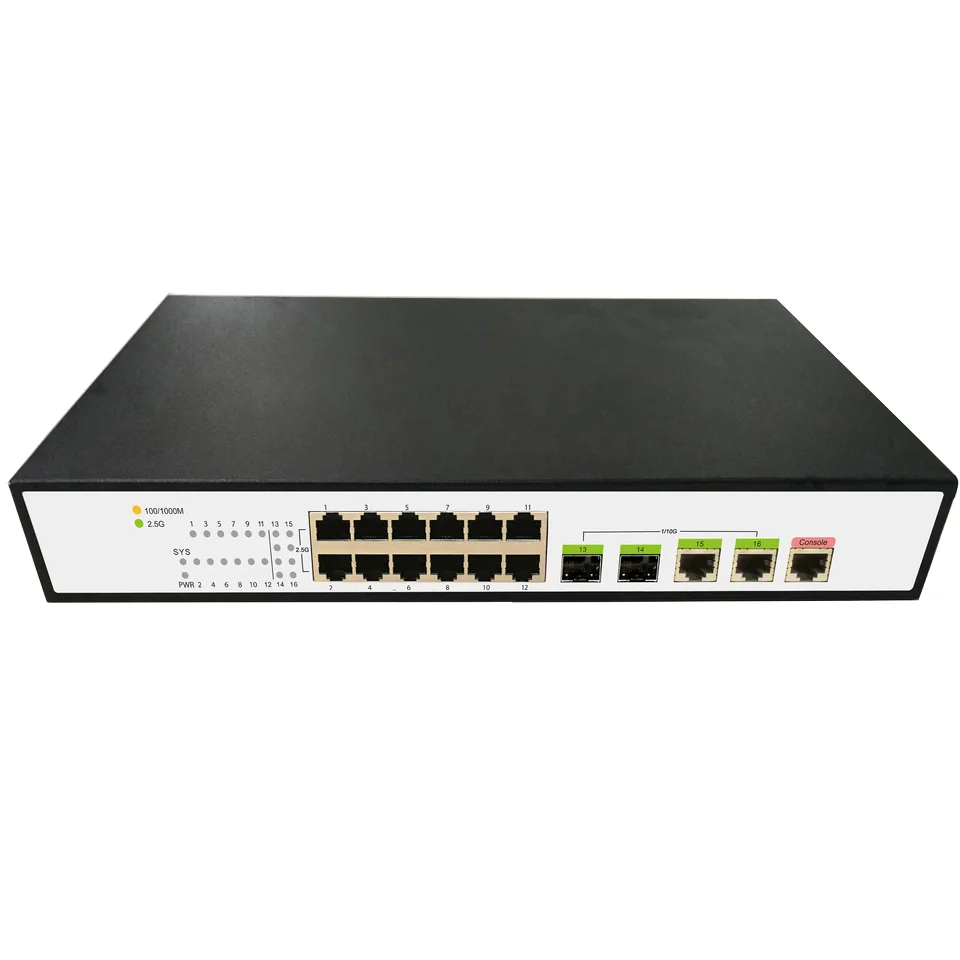 12-Port Gigabit Ethernet Vlan Managed Network Switch 12*2.5G & 2*10G ...