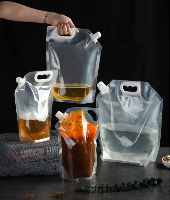 Plastic Bag With Pour Spout 1000ml 1l Spout Bag Liquid Spout Pouch ...