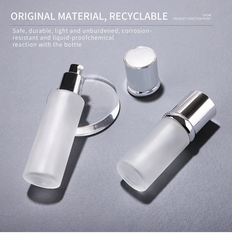 High End Frosted Transparent Body Lotion Glass Bottle Face Cream ...