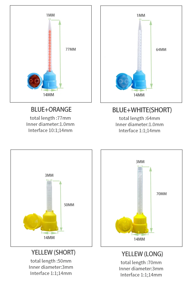 MB Series Static Mixer Resin Glue Syringe Cartridge Mixing Nozzle ...