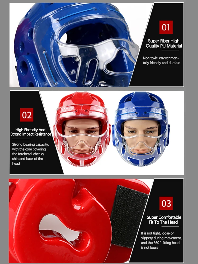 Finehope Fighting Training Leather Kickboxing Boxing Headgear Sparring ...