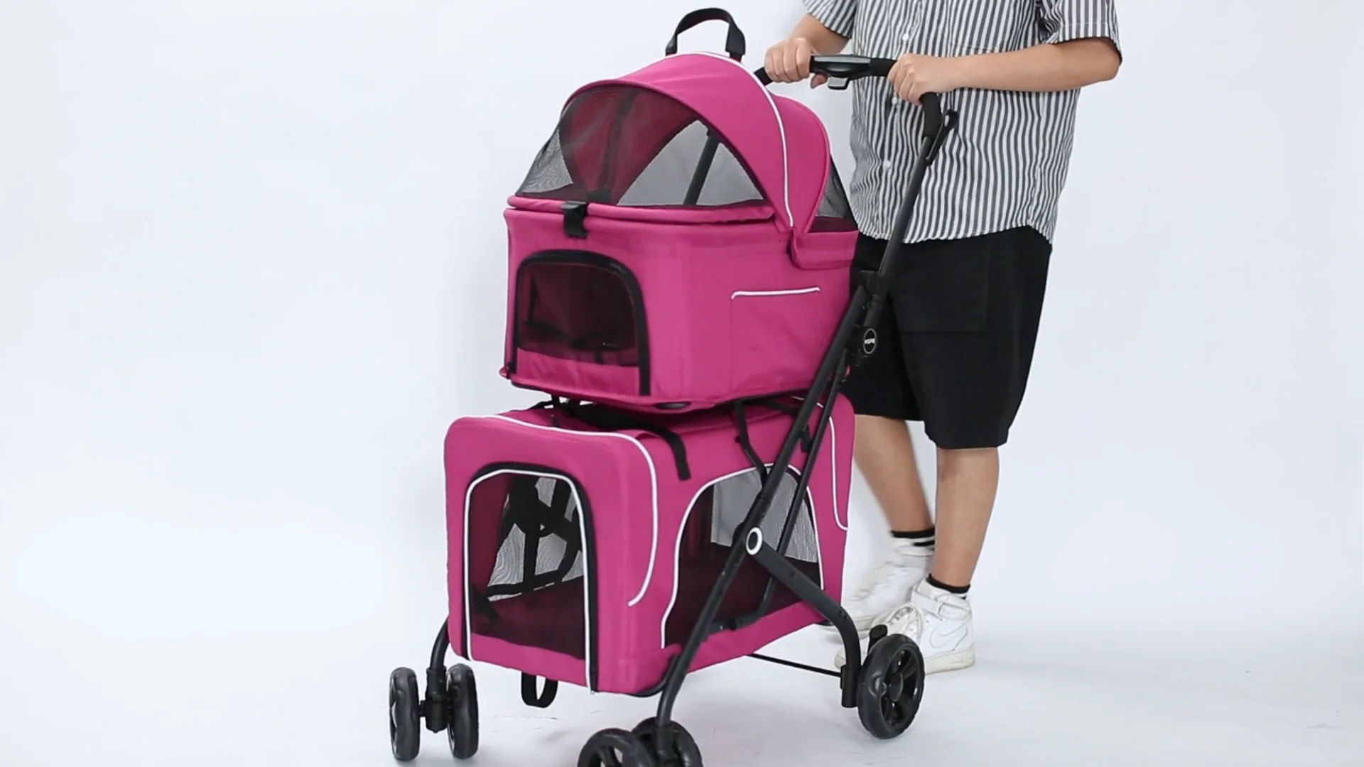 Direct Selling Double Carriers For Dogs Cats New Design Pet Stroller ...