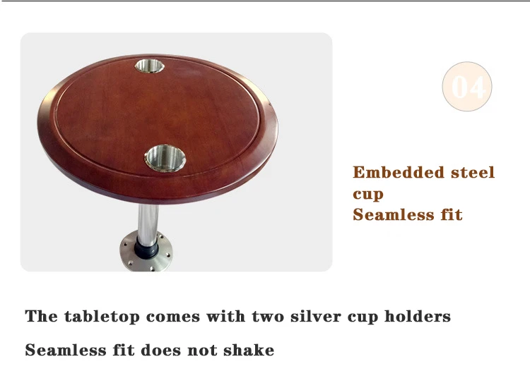 Customized Motorhome Oak Wood Lifting Adjustable Table