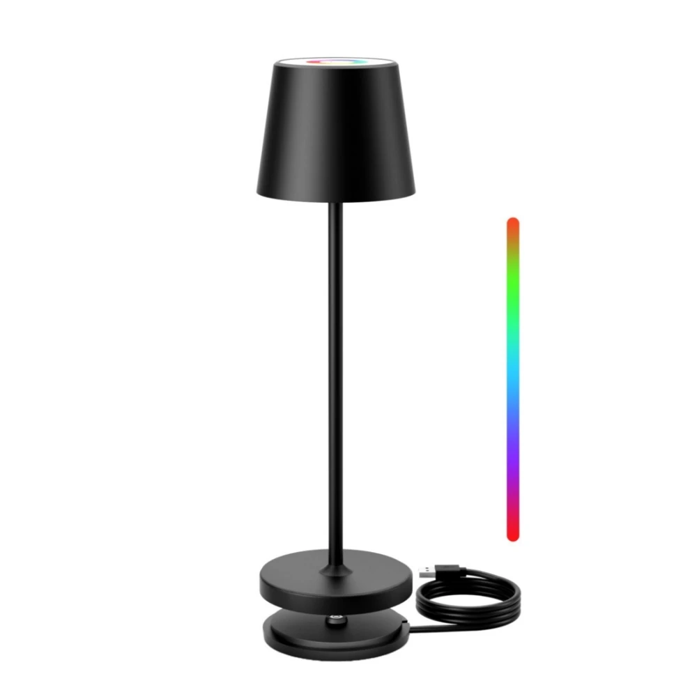 Modern Creative Style Round Led Table Lamp Battery Operated 3 Color ...