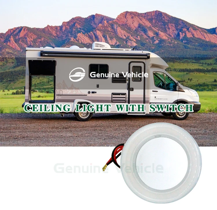 Genuine Vehicle Rv Car Accessories Round Interior Lamp Camper Caravan ...