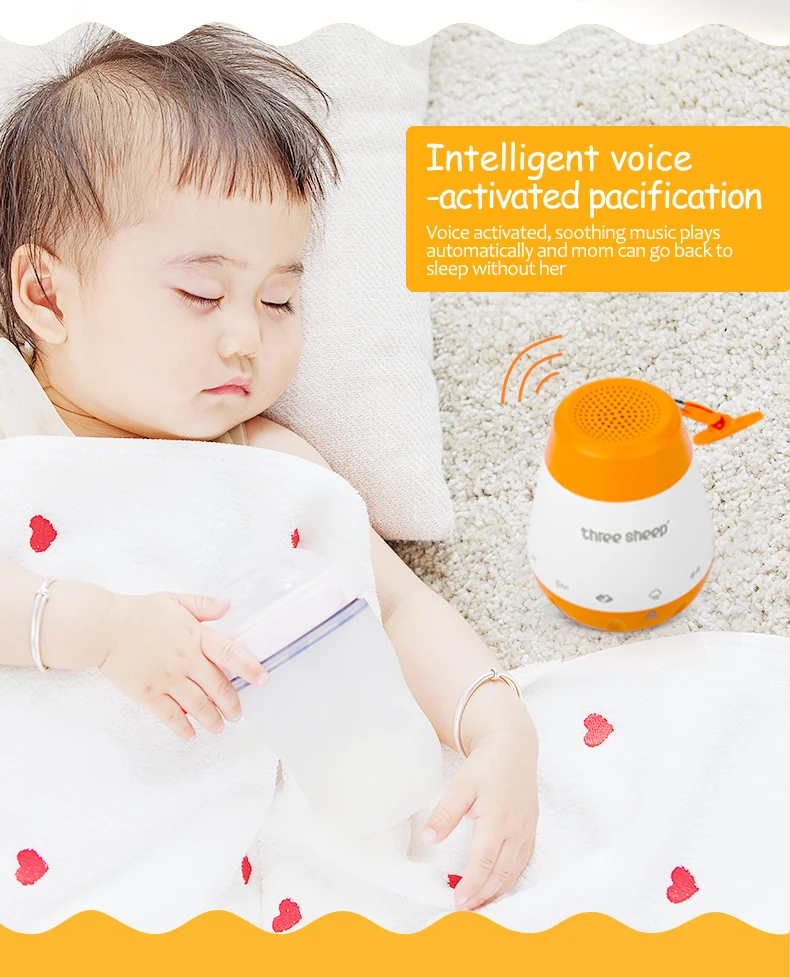 Baby White Noise Sleep Sound Machine with 6 Lullaby Sounds K1 B Crying ...