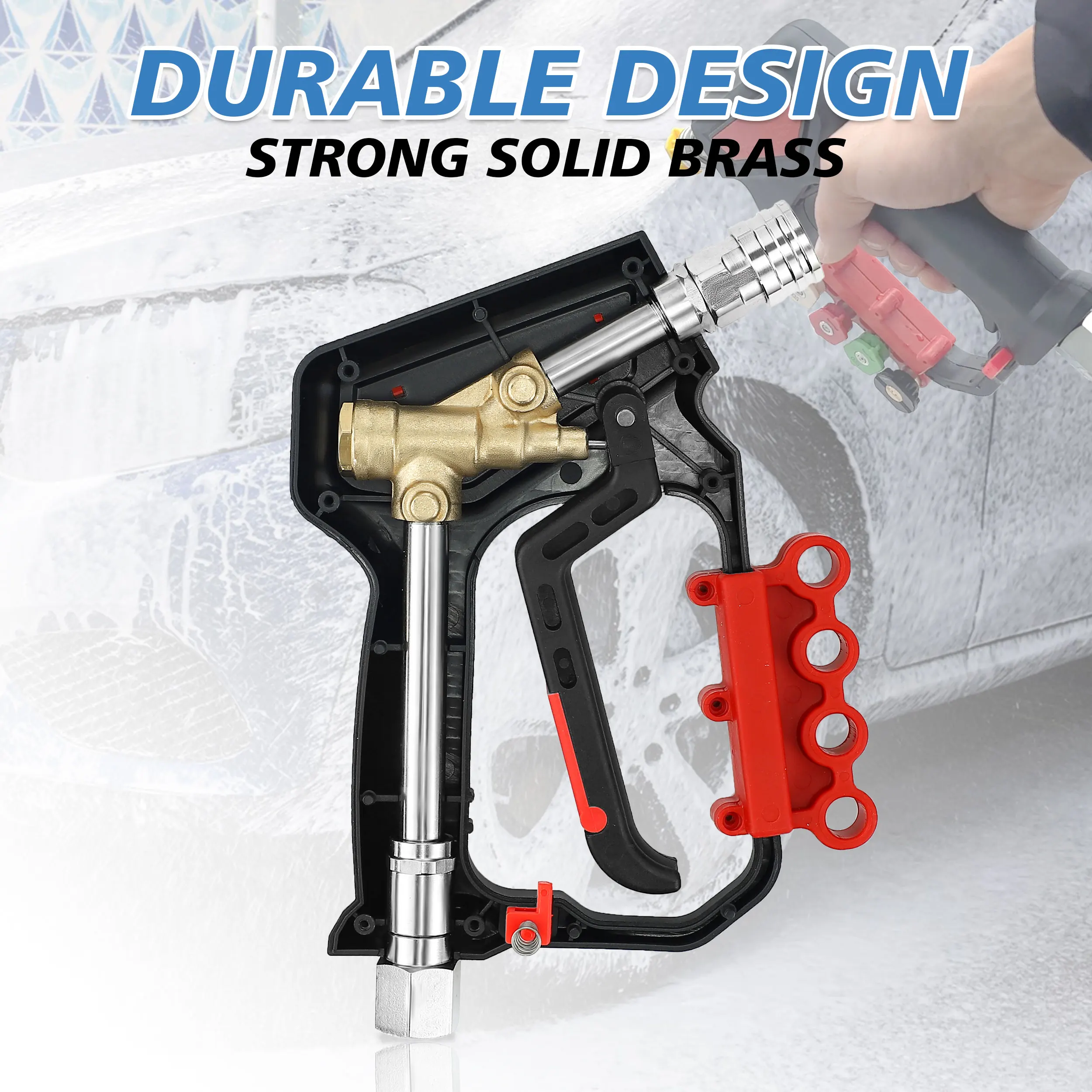 Pressure Washer Short Gun Swivel - 360 Rotation Power Trigger