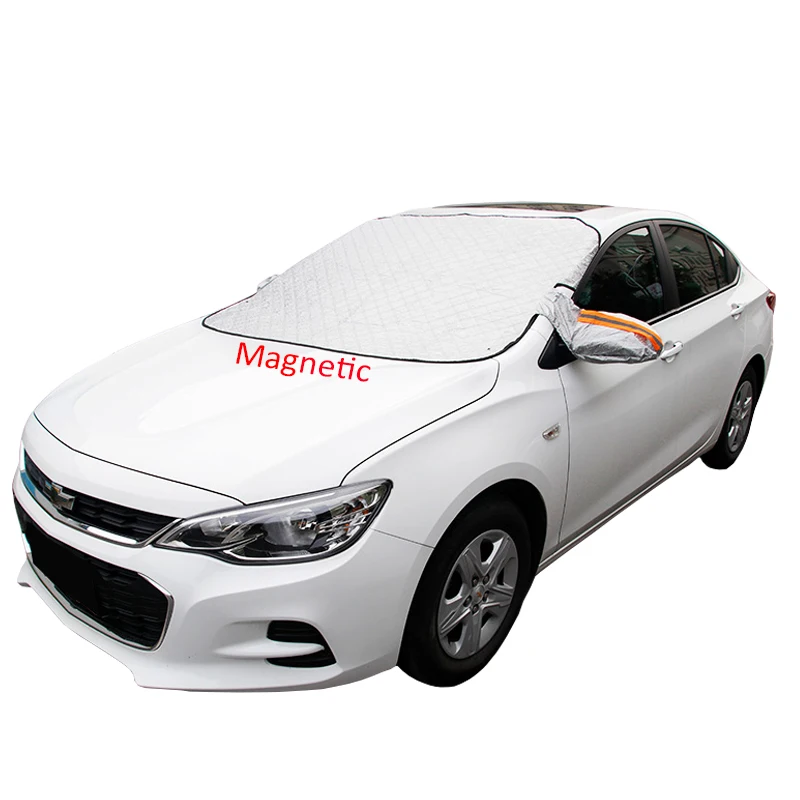 Magnetic Car Windshield Snow Cover 4 Layers of Protection and Embedded ...