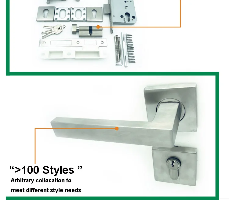 Spin Modern Design Internal Double Side Ss Stainless Steel Lever Door ...