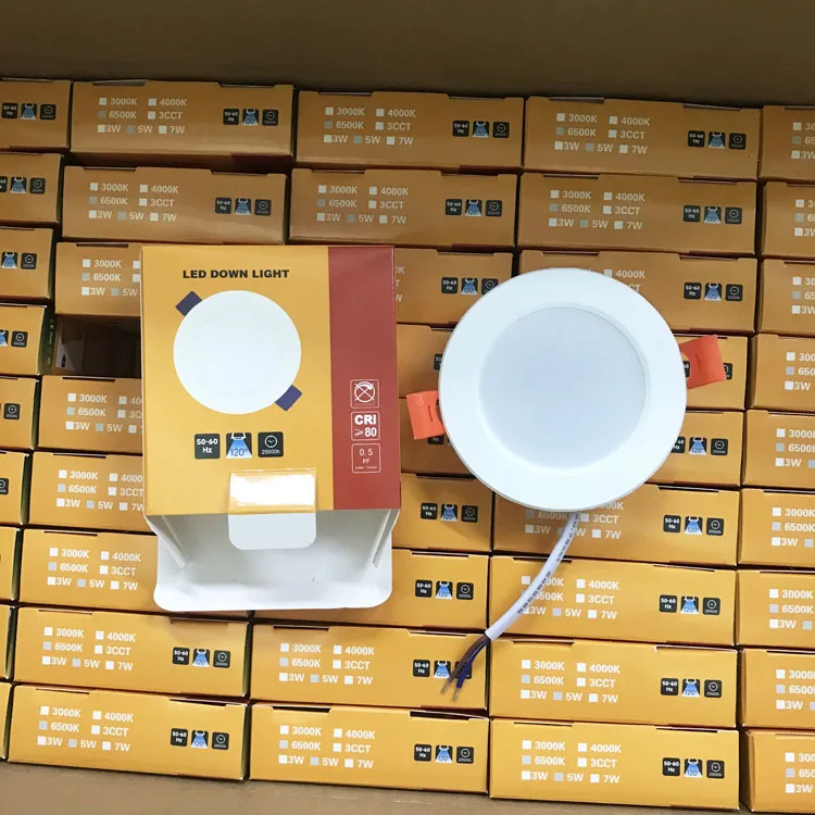 Cct Selectable Ce Rohs Erp 3w 5w 6w Led Recessed Slim Ceiling Round Led ...