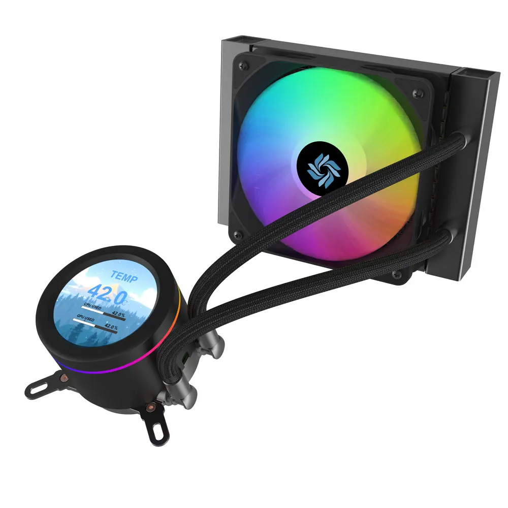 Oem Liquid Cpu Cooler 360mm Water Cooling Pc Radiator Argb Case Fan Lcd ...