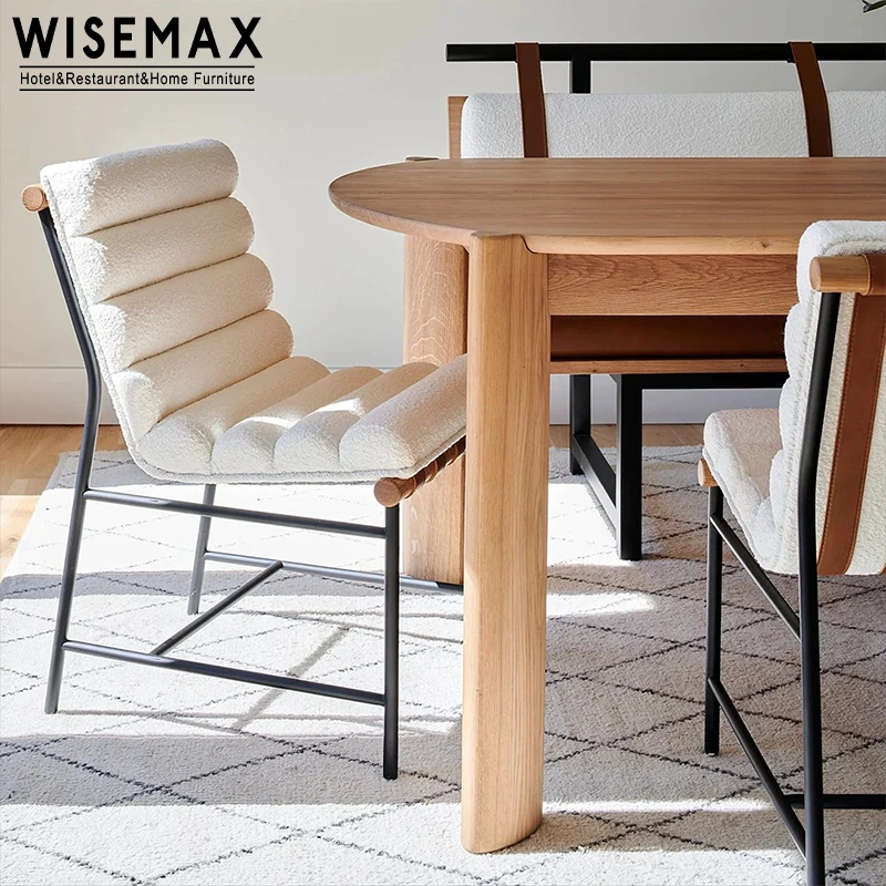 WiseMax Cream Boucle Counter Height Bar Stool - Modern French Country ...