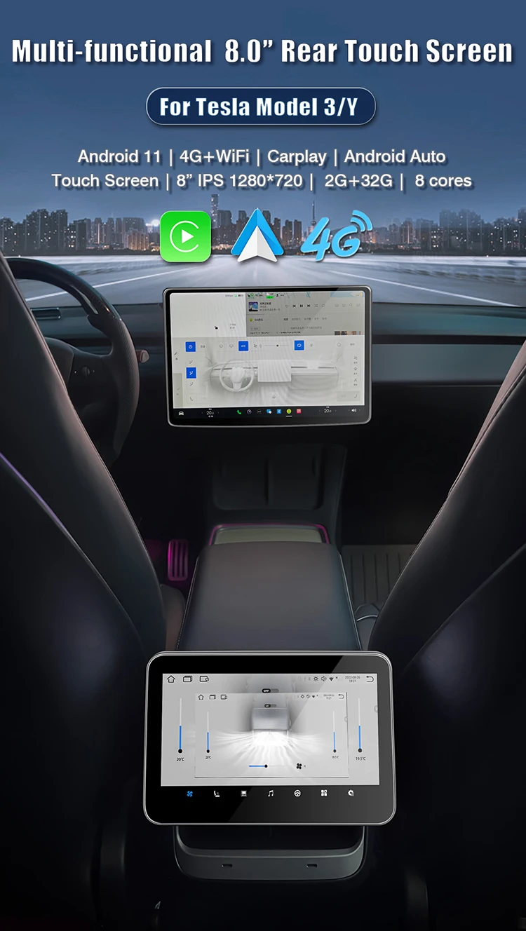 4g Worldwide 8'' Ips Full View Rear Display Touch Screen Air ...