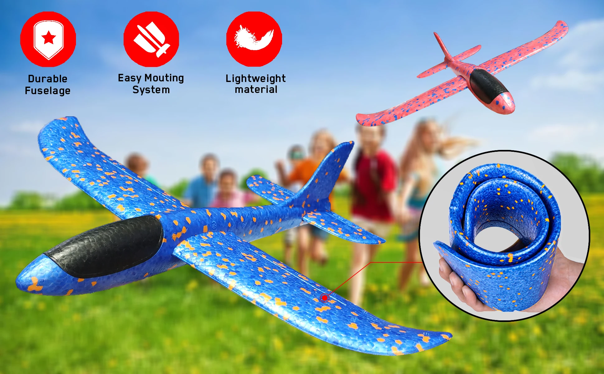 Epp Foam 3d Gliders Hand Throw Flying Airplane for Kids Gift Toy Foam ...