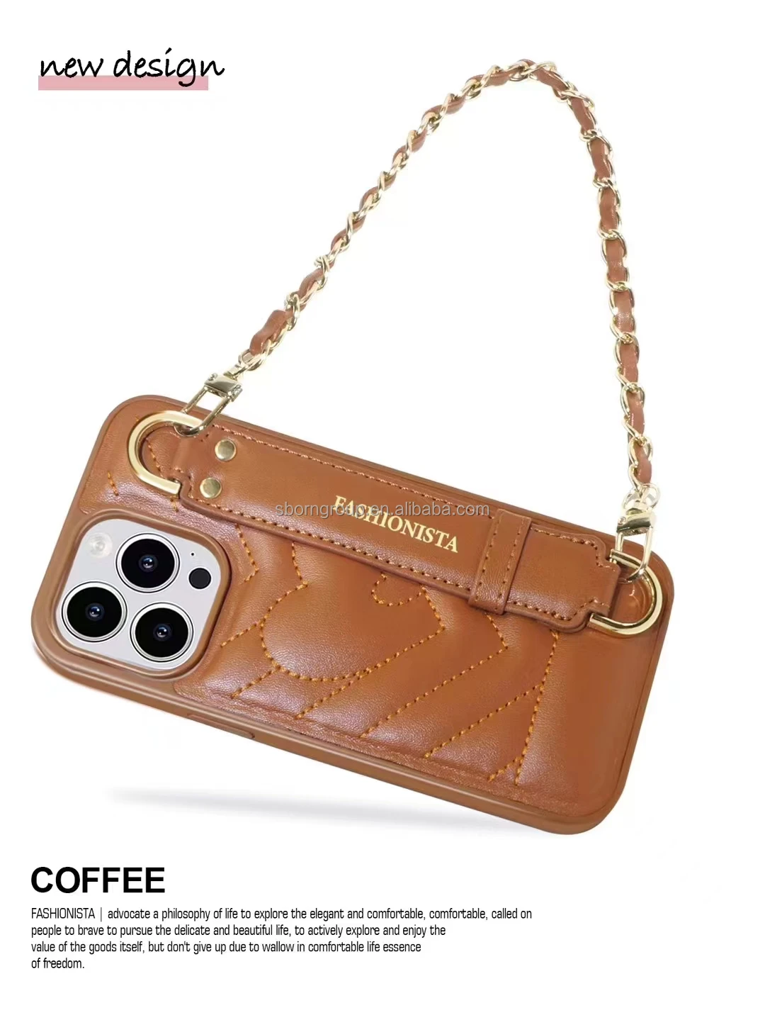 New Design Diagonal Slant Strap Bag Style Leather Phone Cover For ...