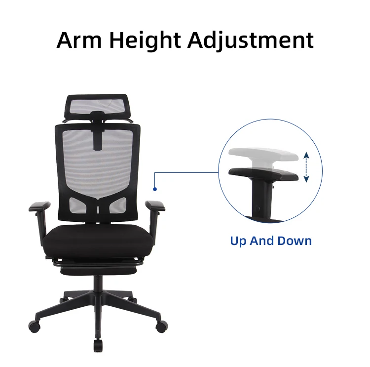 Henglin Modern Design High Back Black Mesh Comfortable Office Chair ...