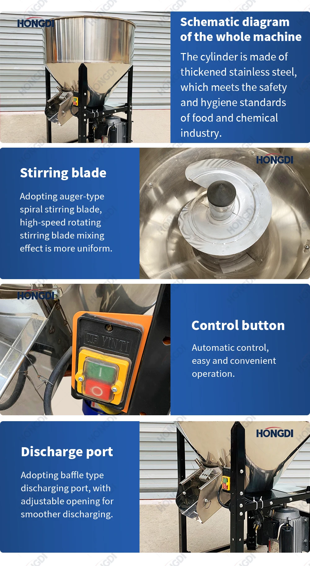 Stainless Steel Seed Mixing Machine For Wet And Dry Coffee Wheat Seed ...