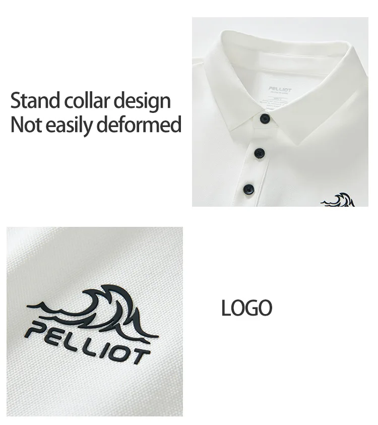 PELLIOT Plus Size Anti-Wrinkle Custom Design Polo Tshirts