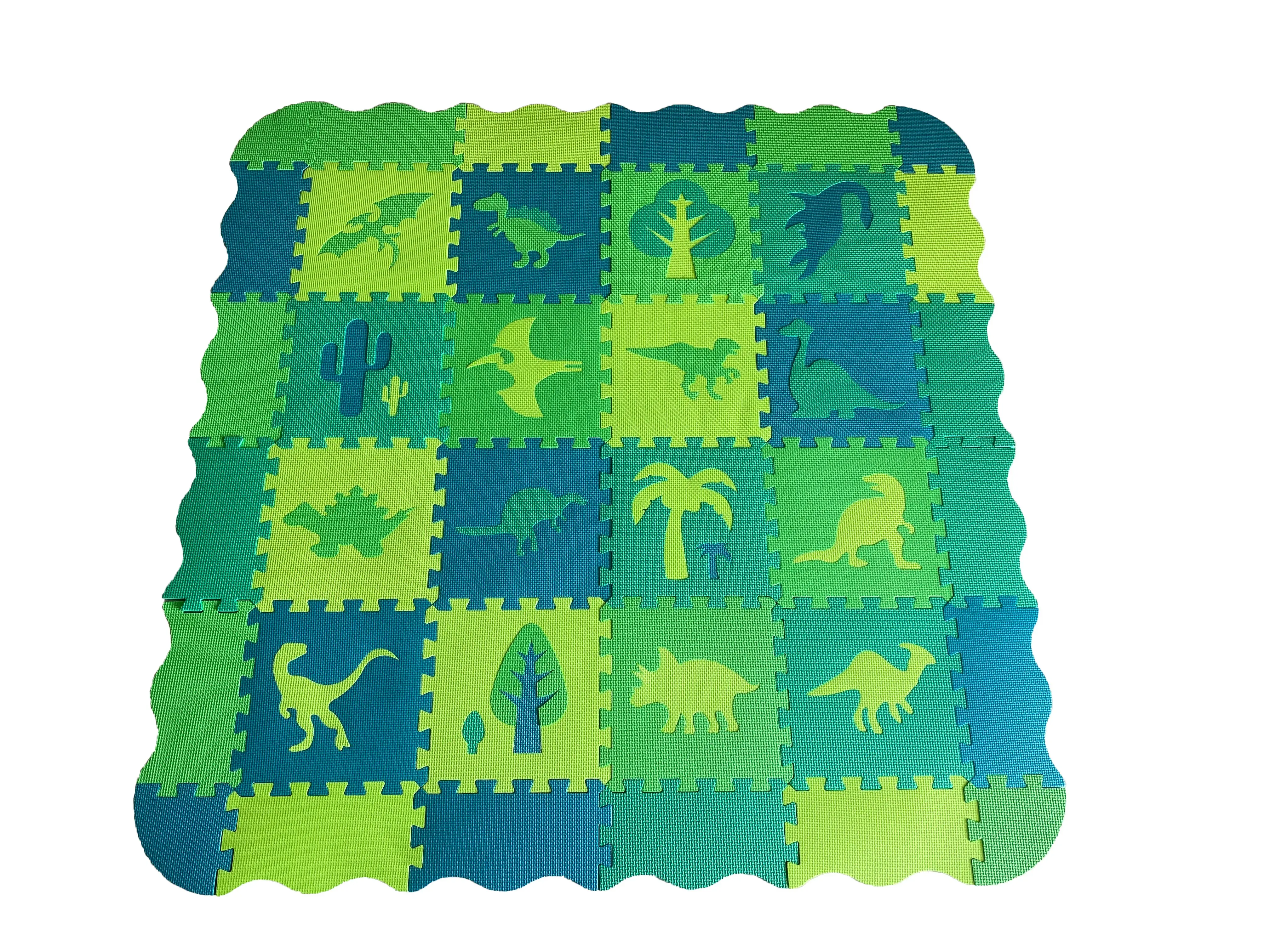 Oem Multi Color Forest And Dinosaur Eva Foam Puzzle Mat For Baby - Buy ...