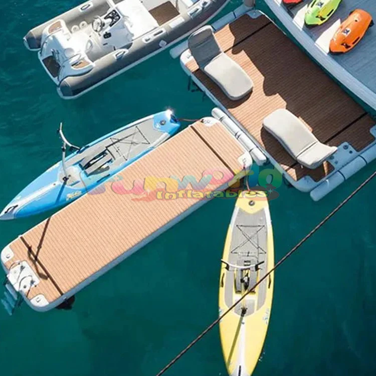 Outdoor Inflatable Swim Island Floating Boat Mats Raft Jet Ski Floating ...