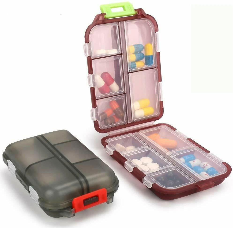 Portable Wholesales 10 Compartments Storage Box Organizer Plastic Pill ...