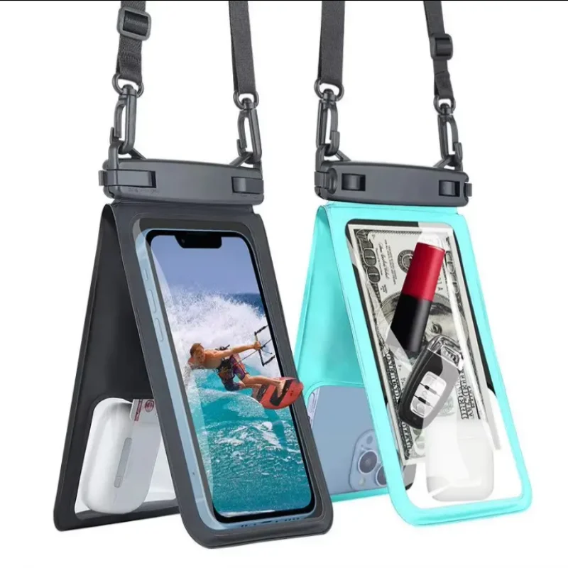 Transparent Double Compartment Waterproof Phone Bag Touch Screen ...