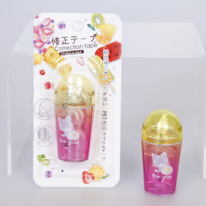 Kawaii Cute White Correction Tape New Release Cartoon Drink Shape ...