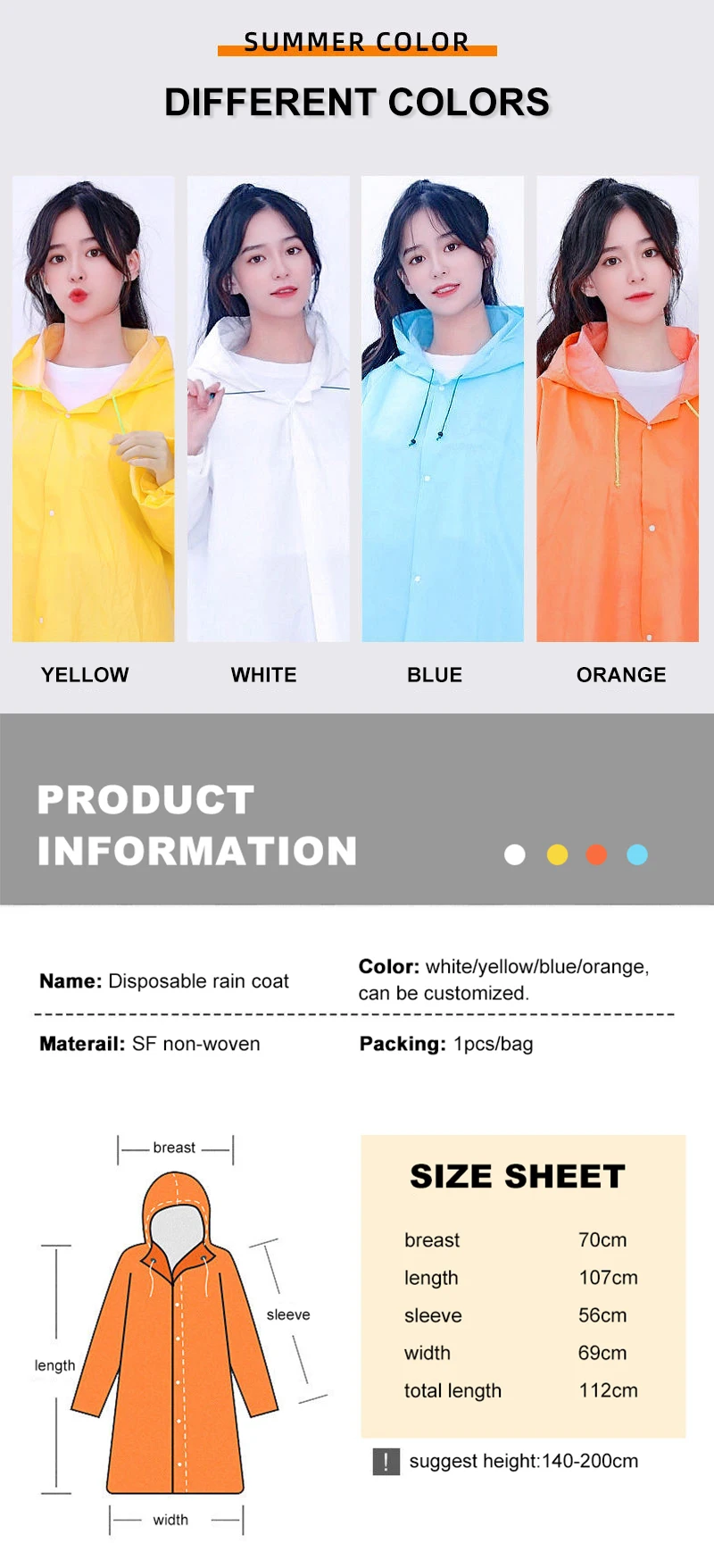 Factory In Stock Pvc Rainsuit Sample Accept Color Outdoor Food Delivery ...