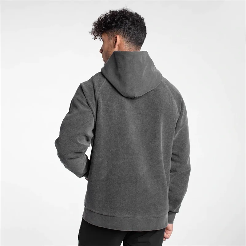 Custom Embroidered Logo Custom Logo Gray Hoodie For Men - Comfortable ...